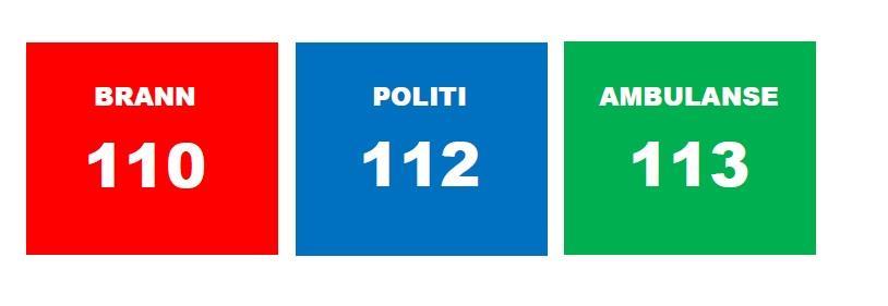 Nødnummer - Sortland kommune